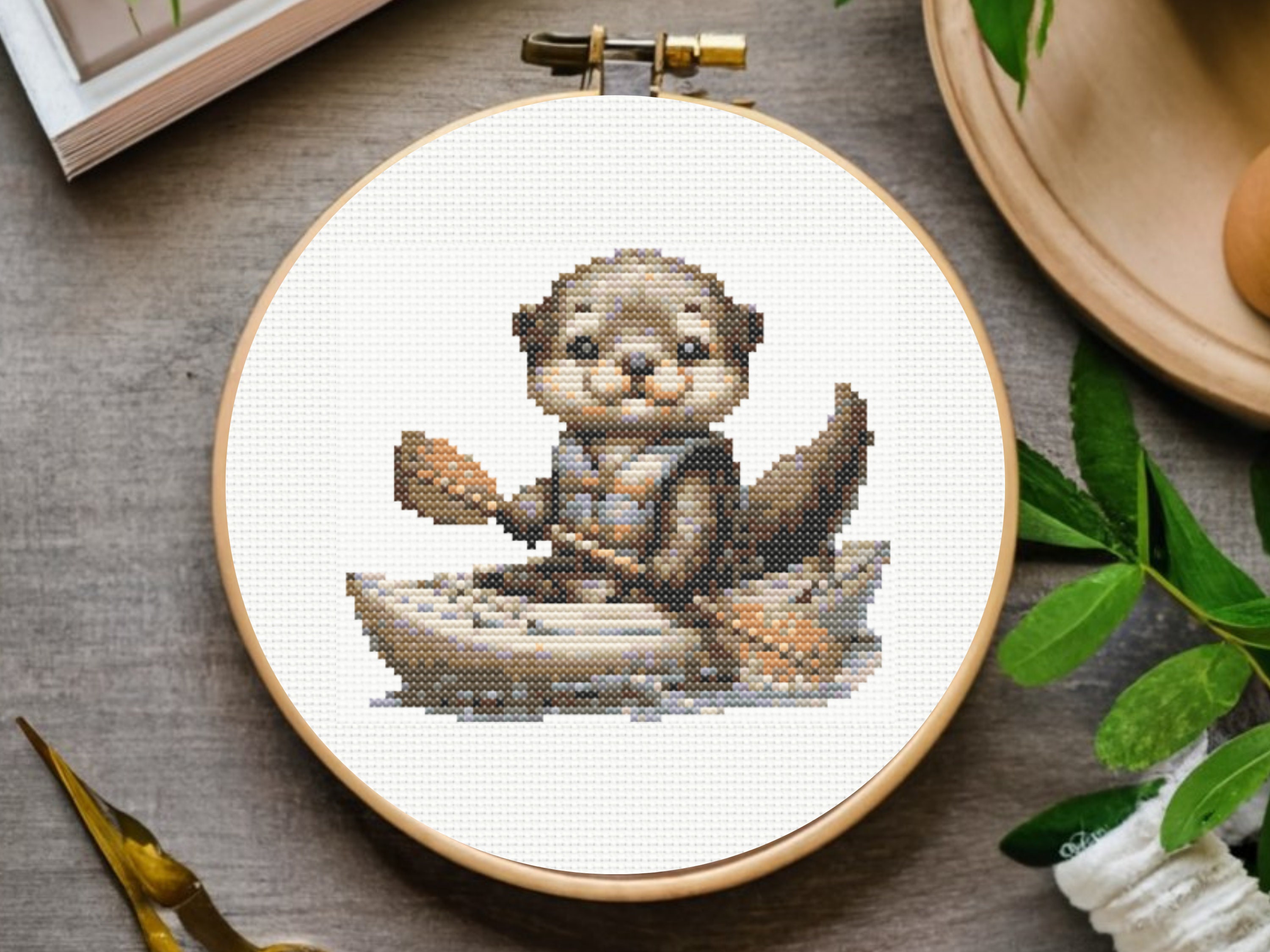 Otters Cross Stitch Pattern, 8 Sea Otters Bundle Cross Stitch Patterns ...