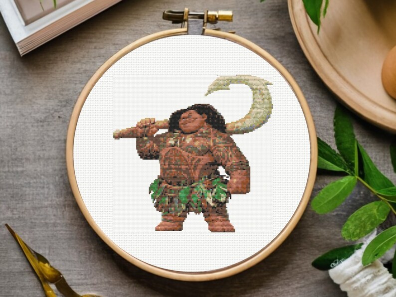 Maui Cross Stitch Pattern, 2 Maui Bundle Set, Maui From Moana , Instant ...