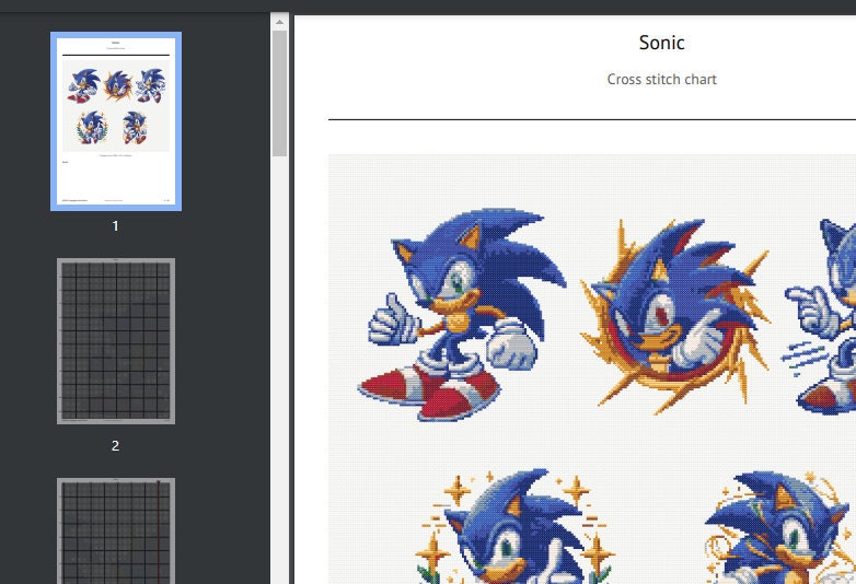 Sonic the Hedgehog Cross Stitch Pattern , 5 Bundle Sonic Embroidery Instant Download - Etsy