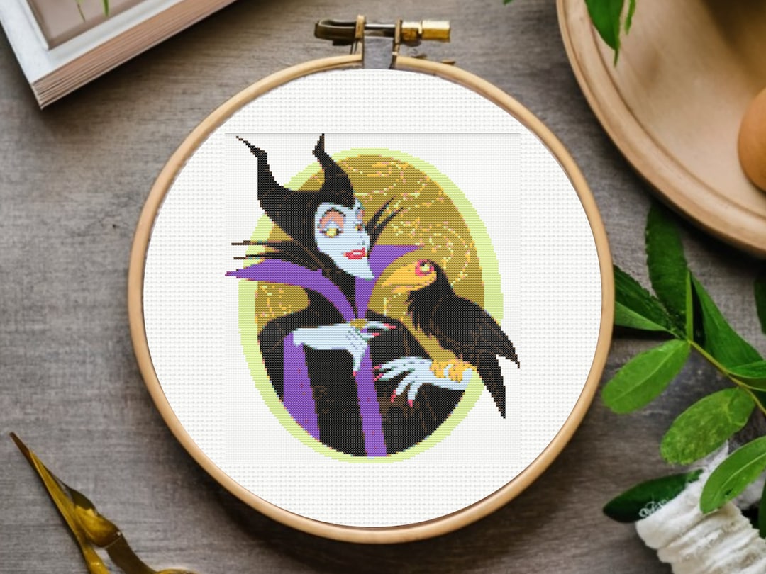 Maleficent Cross Stitch Pattern, Instant Download - Etsy