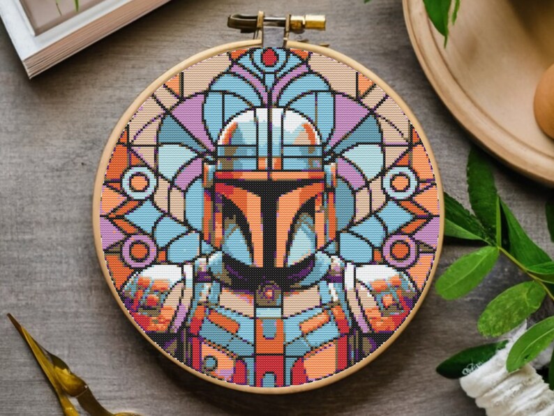 The Mandalorian Cross Stitch Pattern, Star Wars Cross Stitch Pattern ...