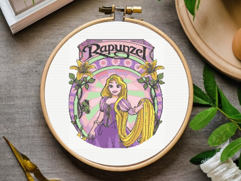 Rapunzel Cross Stitch Pattern, Instant Download - Etsy Australia