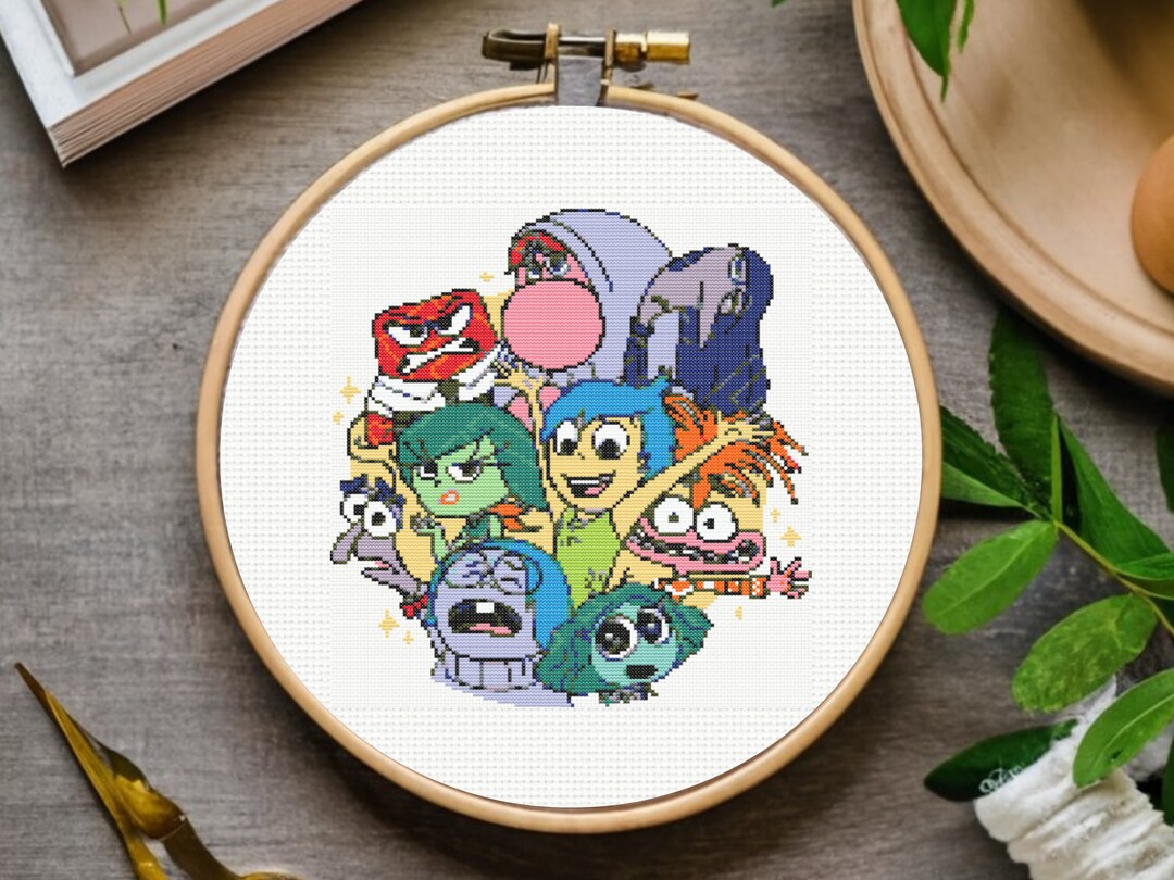 Inside Out Cross Stitch Pattern, Joy Cross Stitch Pattern , Instant ...