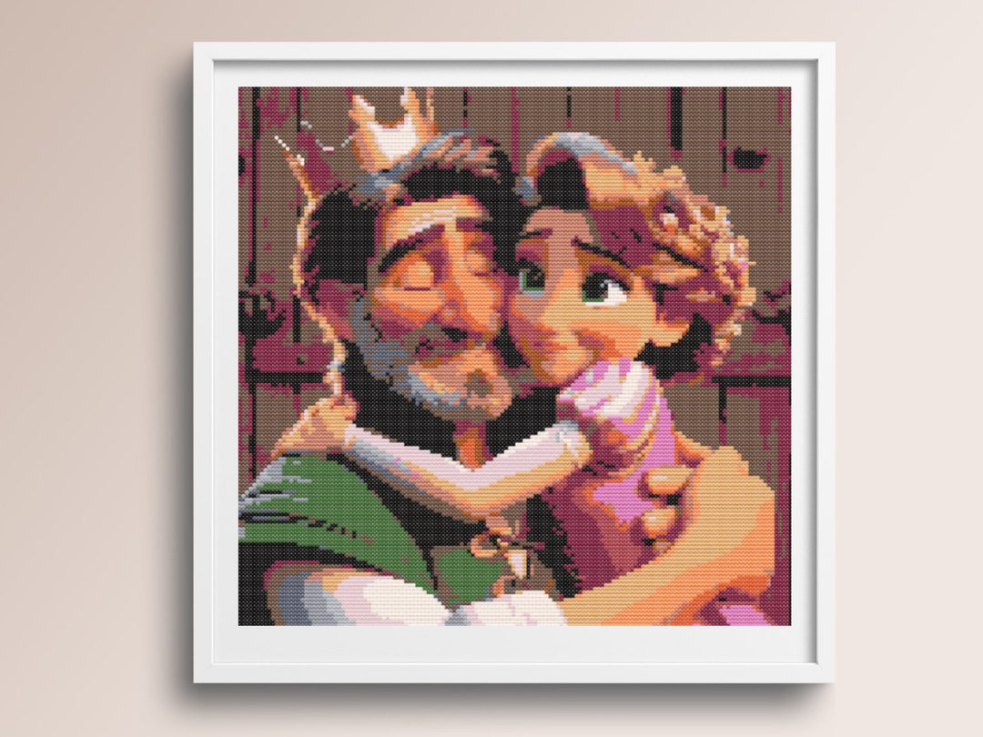 Little Rapunzel Cross Stitch Pattern, Tangled Cross Stitch Pattern ...