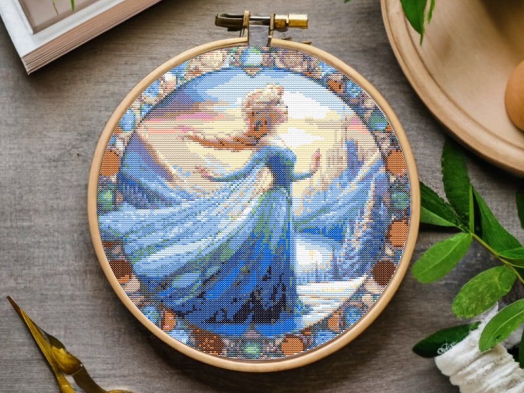 Elsa Cross Stitch Pattern, Princess Elsa Frozen Cross Stitch Pattern ...