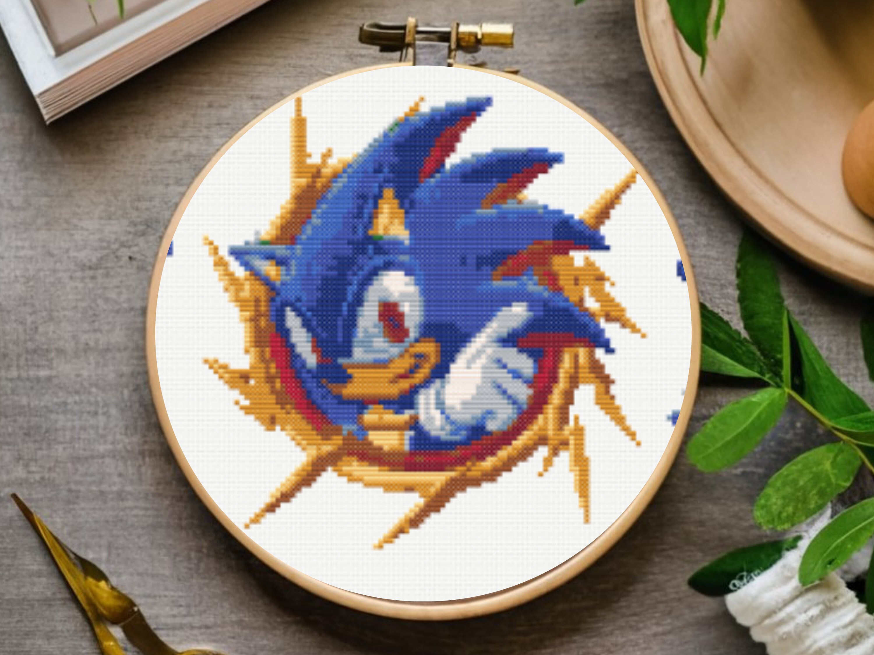 Sonic the Hedgehog Cross Stitch Pattern , 5 Bundle Sonic Embroidery ...