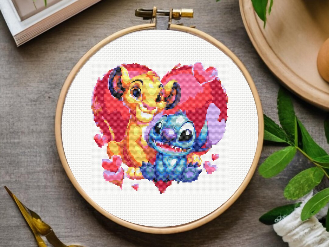 Simba and Stitch Cross Stitch Pattern Instant Download - Etsy