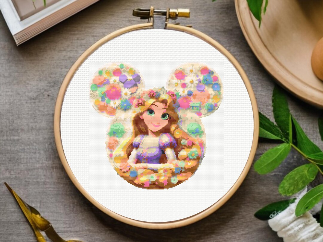 Rapunzel Cross Stitch Pattern, Tangled Cross Stitch Pattern, Rapunzel ...