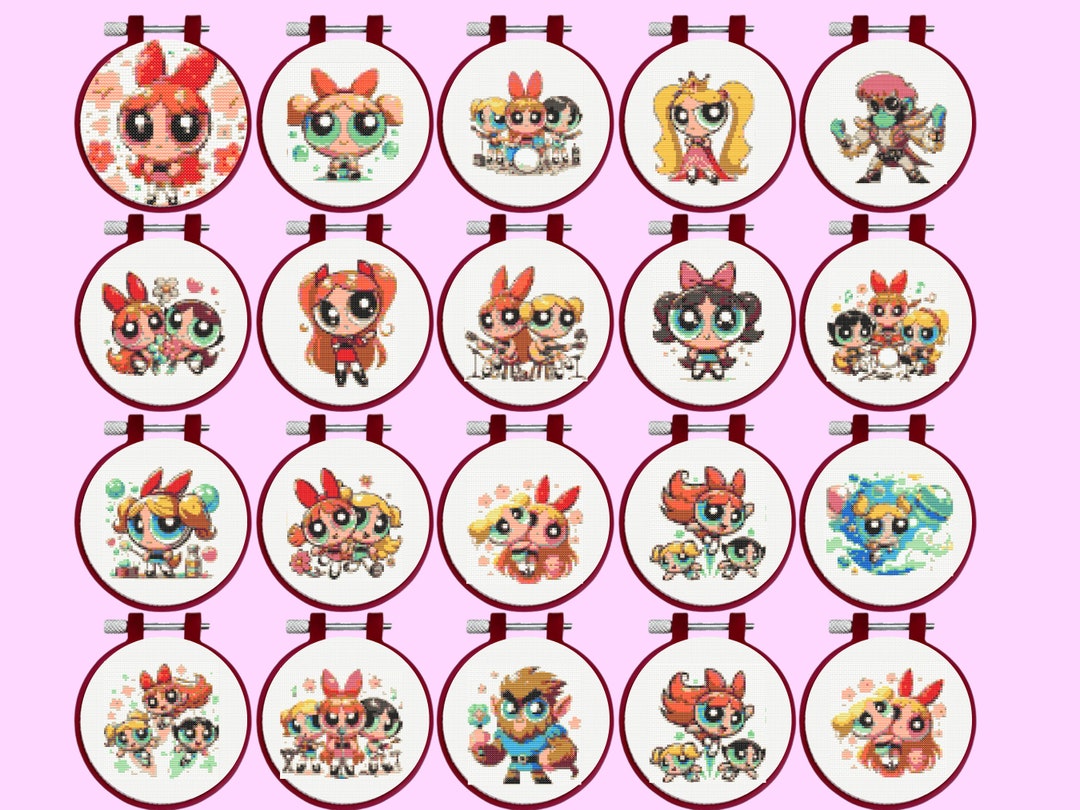 Powerpuff Girls Cross Stitch Pattern 20 Powerpuff Girls Bundle Set ...