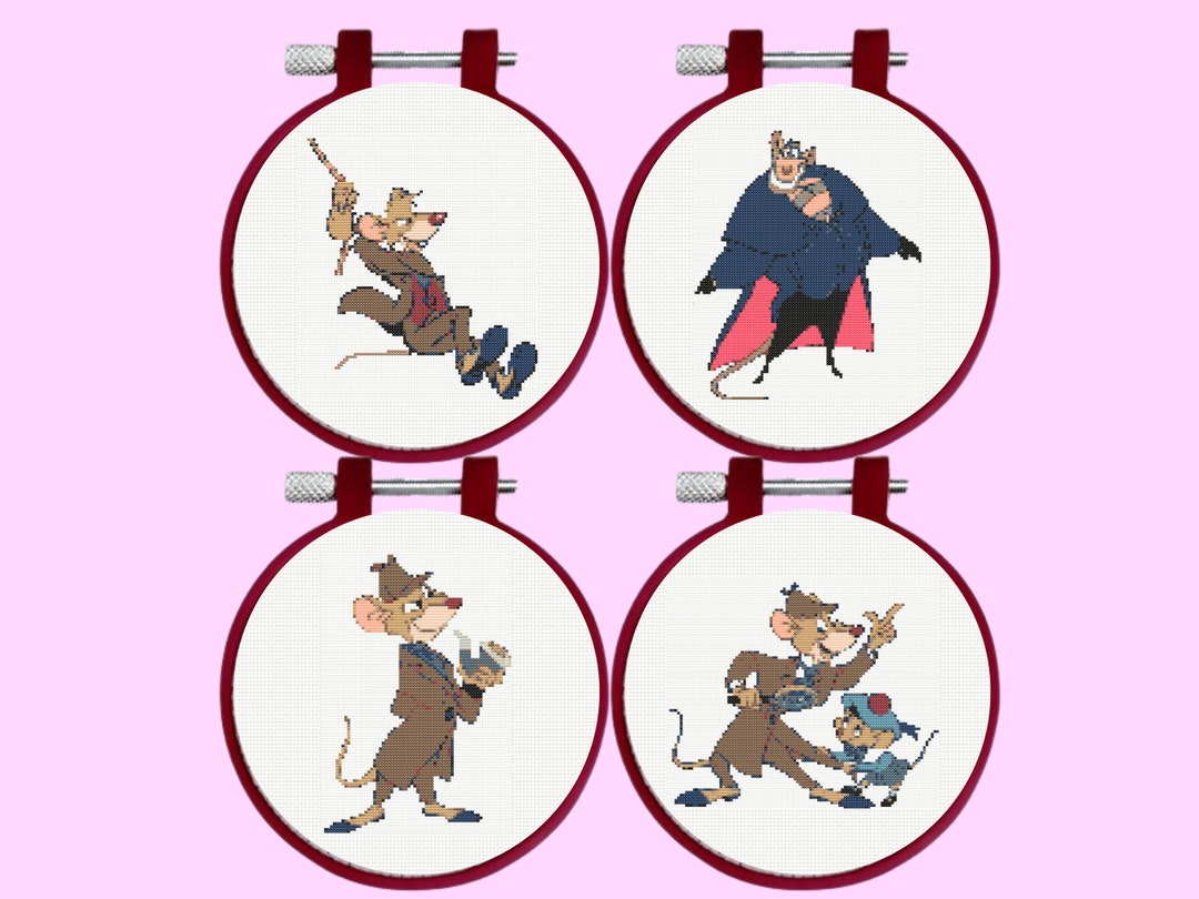 The Great Mouse Detective Cross Stitch Pattern 4 Bundle Set , Instant ...