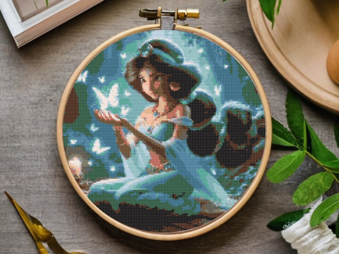 Jasmine Cross Stitch Pattern, Princess Jasmine Cross Stitch Pattern ...