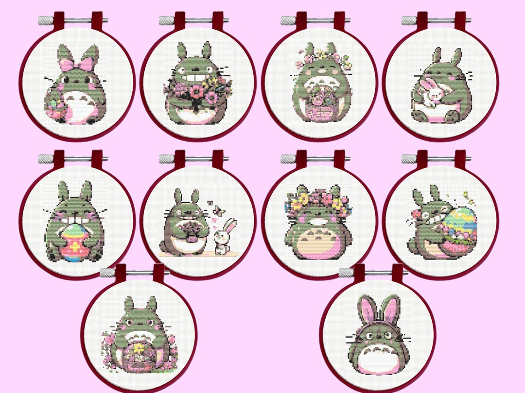 My Neighbor Totoro Spring Cross Stitch Pattern , 10 Totoro Bundle Set ...