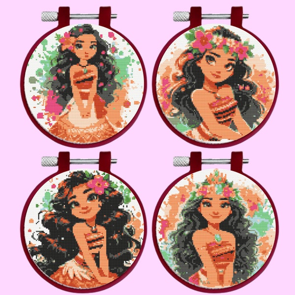 Moana Cross Stitch - Etsy