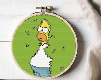 Cross Stitch Pattern: Disappearing Homer Meme DIY, Fun & Easy ...