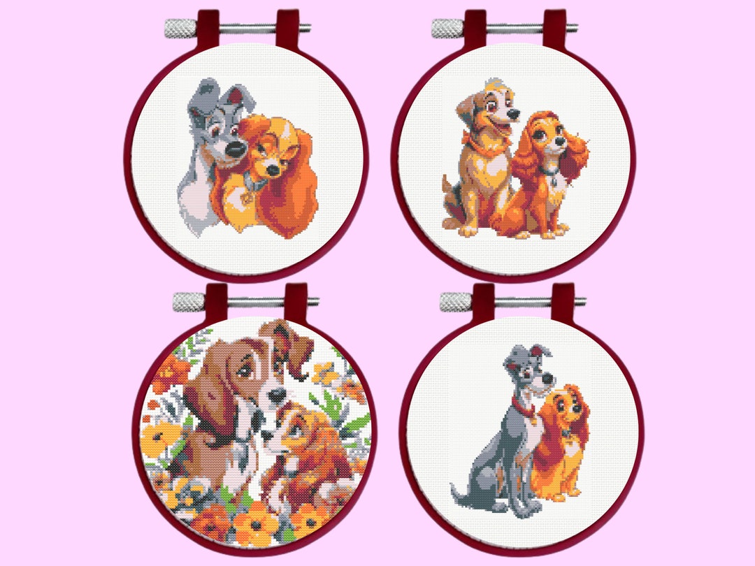 Lady and the Tramp Cross Stitch Pattern, 4 Lady and the Tramp Bundle ...