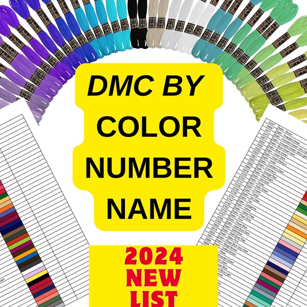 Dmc by Number and Color - Etsy