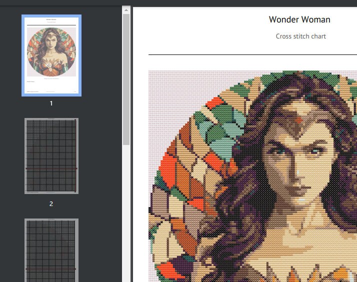 Wonder Woman Cross Stitch Pattern, Hero Cross Stitch Pattern, Art Decor ...