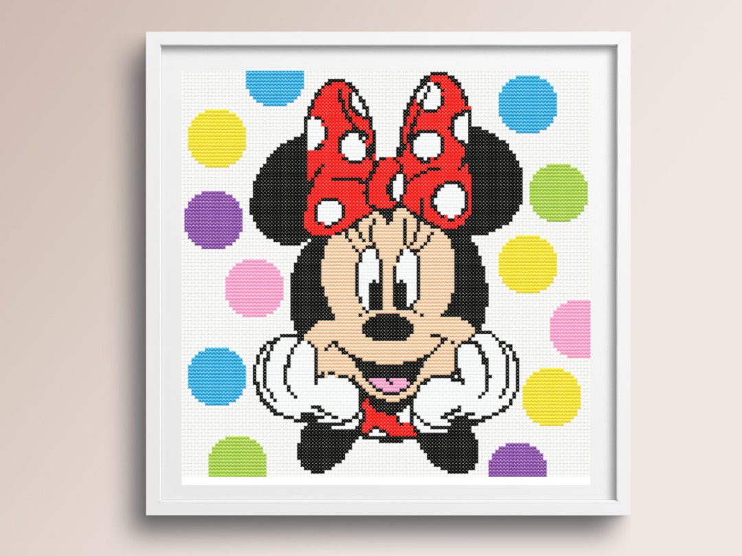 Minnie Mouse Cross Stitch Pattern Minnie Mouse Embroidery Instant ...