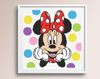 Minnie Mouse Cross Stitch Pattern Instant Digital Download - Etsy