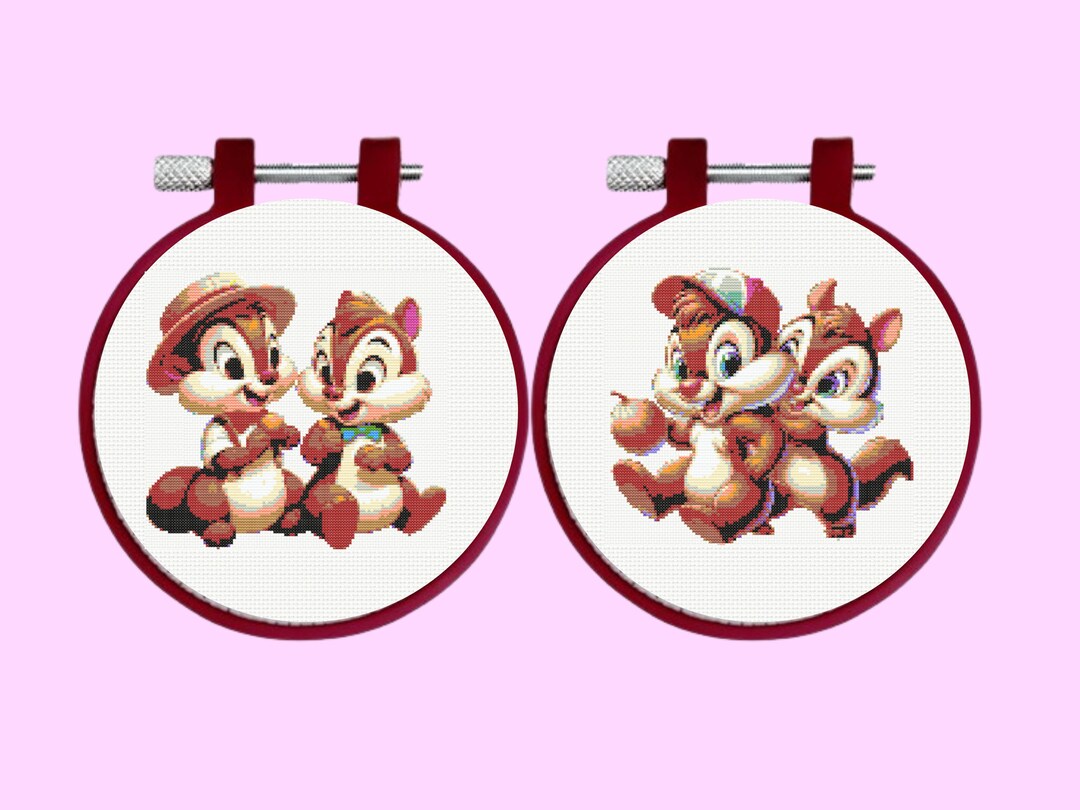 Chip and Dale Chipmunks Cross Stitch Pattern Instant Download - Etsy