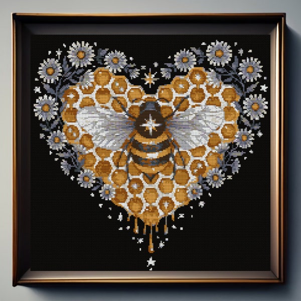 Bee Cross Stitch Pattern - Etsy