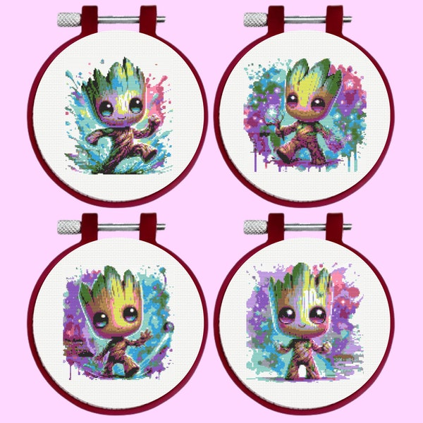 Groot Cross Stitch - Etsy