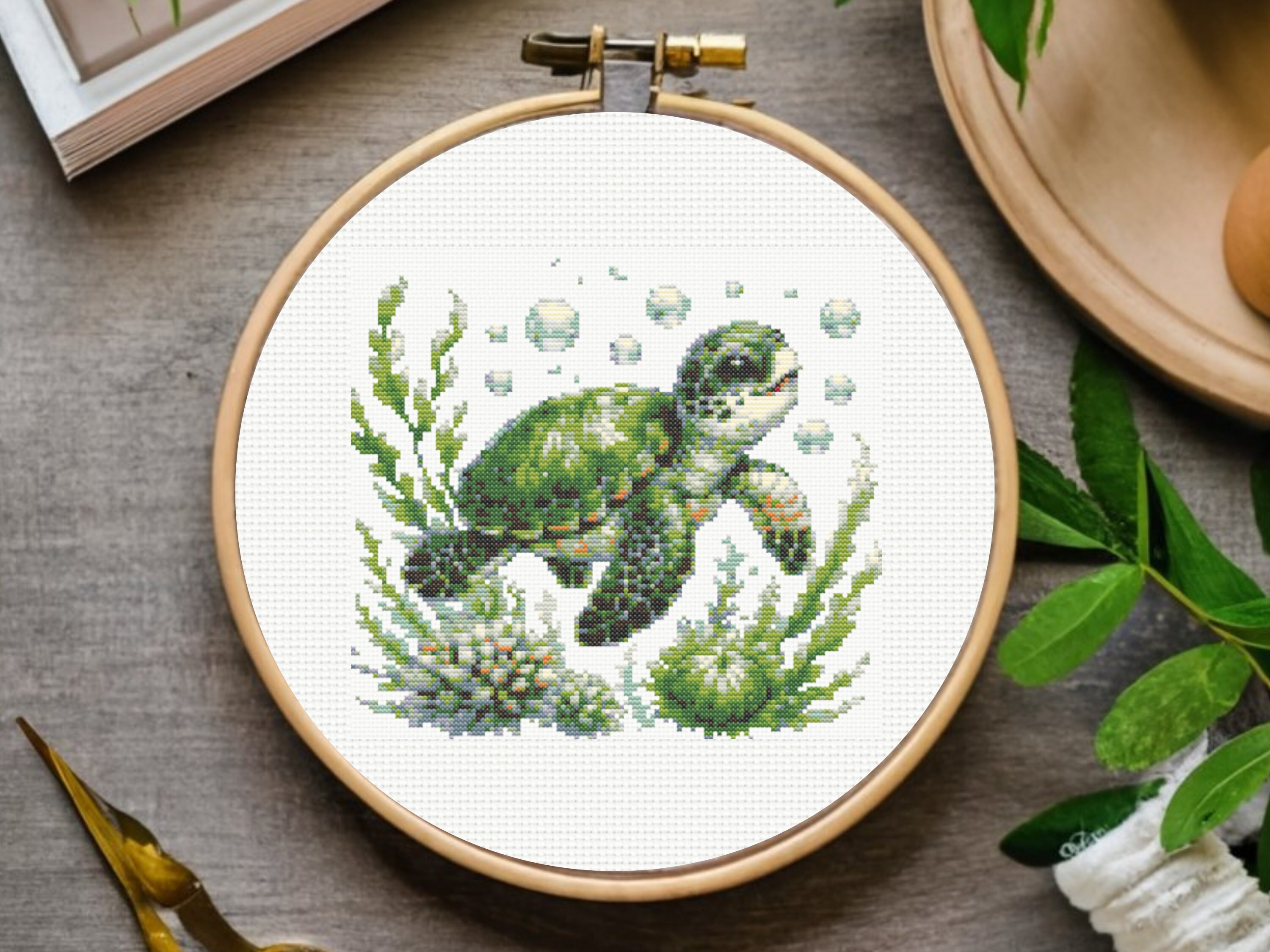 Sea Turtle Cross Stitch Pattern, 4 Sea Turtles Cross Stitch Pattern ...