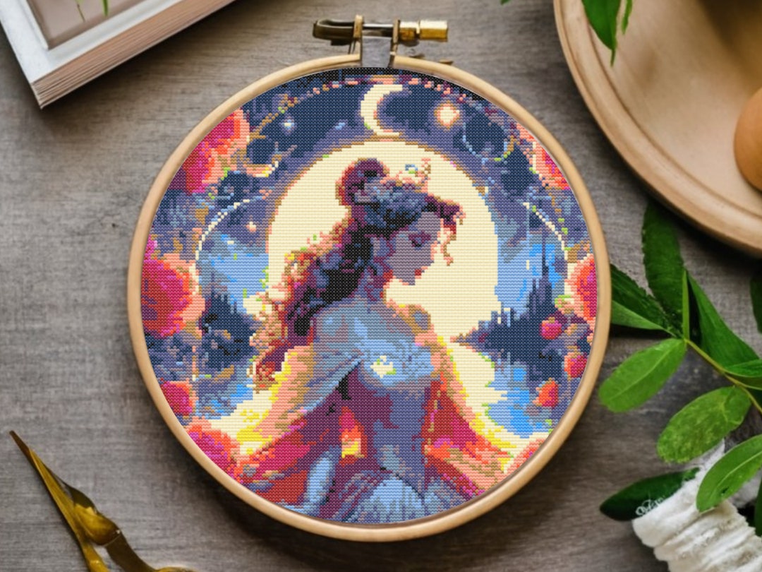 Belle Cross Stitch Pattern, Princess Belle Cross Stitch Pattern ...