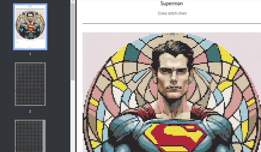 Superman Cross Stitch Pattern, Hero Cross Stitch Pattern, Art Decor ...