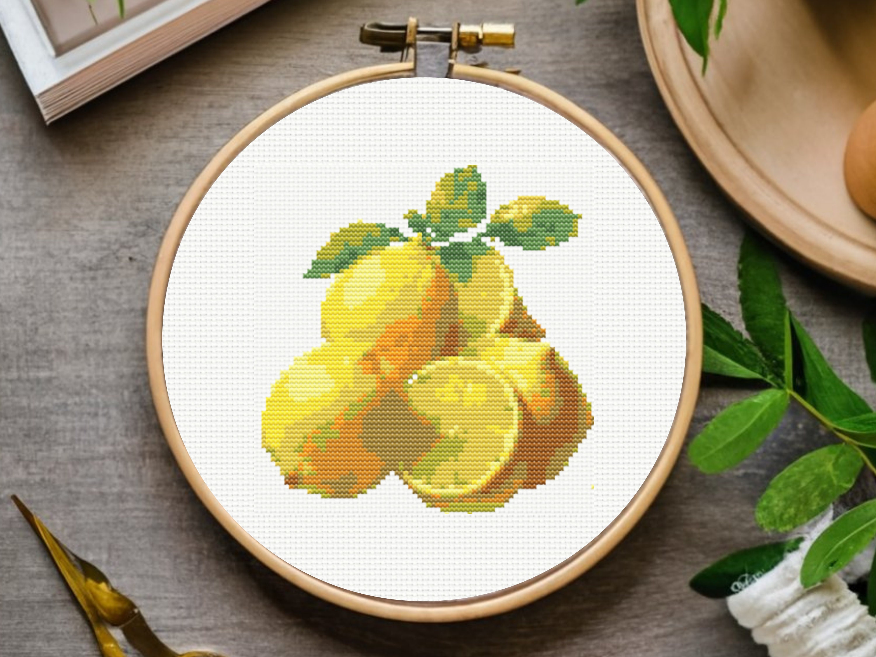 Lemon Cross Stitch Pattern, 6 Lemon Bundle Set, Instant Download - Etsy