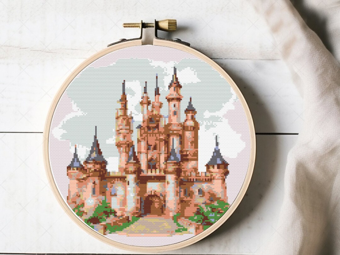 Princess Castle Cross Stitch Pattern, Magical Castle Cross Stitch ...