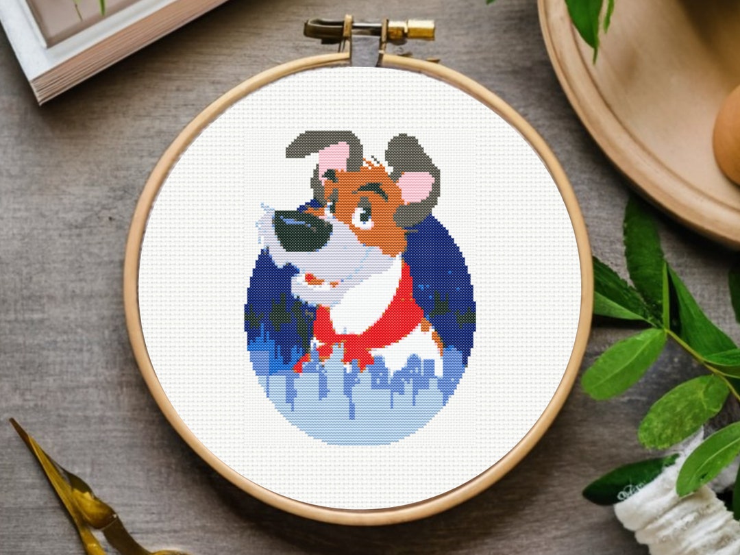 Dodger Cross Stitch Pattern, Oliver and Company Cross Stitch Pattern ...
