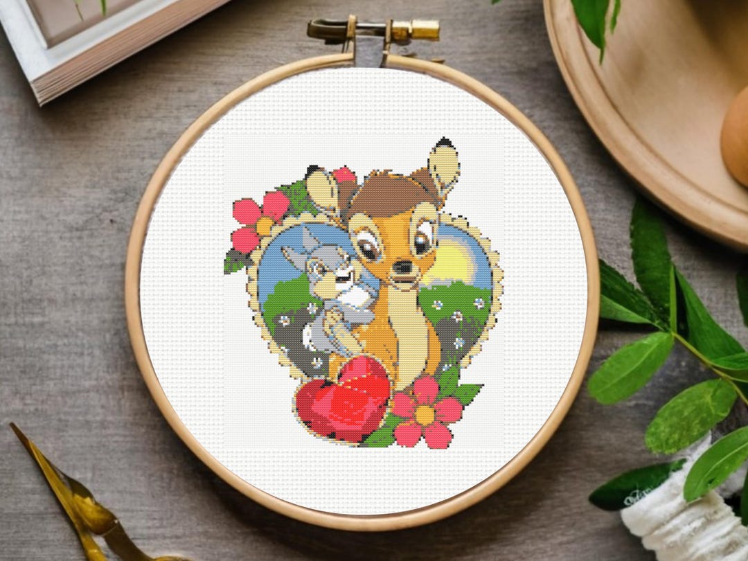 Bambi and Thumper Cross Stitch Pattern, Instant Download - Etsy