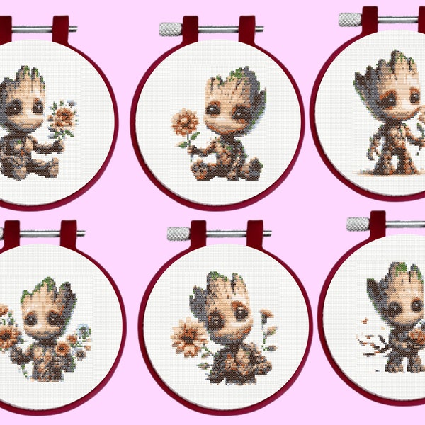 Groot Cross Stitch - Etsy