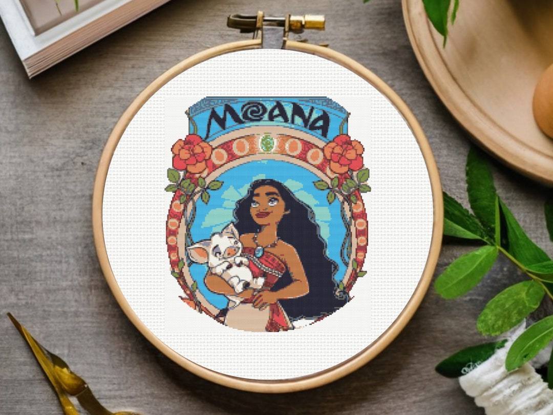 Moana Cross Stitch Pattern, Instant Download - Etsy