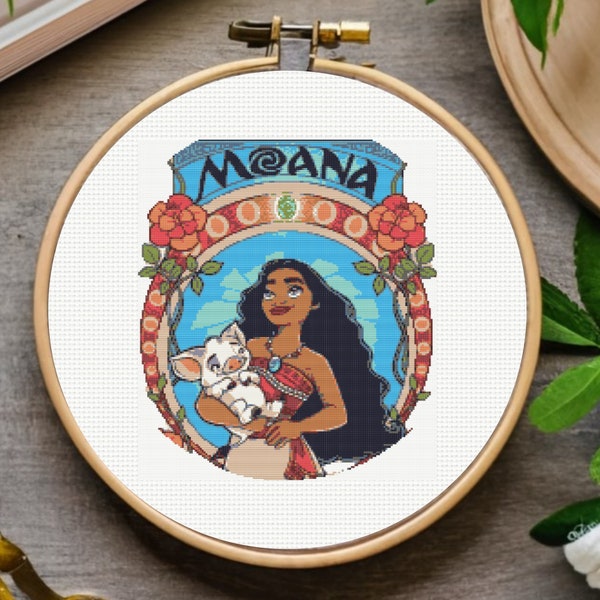Moana Cross Stitch - Etsy