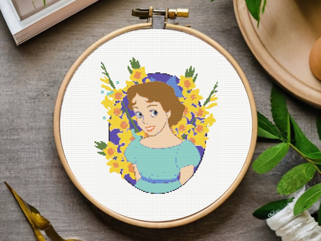 Wendy Cross Stitch Pattern, Peter Pan Cross Stitch Pattern, Instant ...