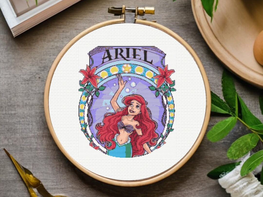 Princess Ariel Cross Stitch Pattern, Instant Download - Etsy