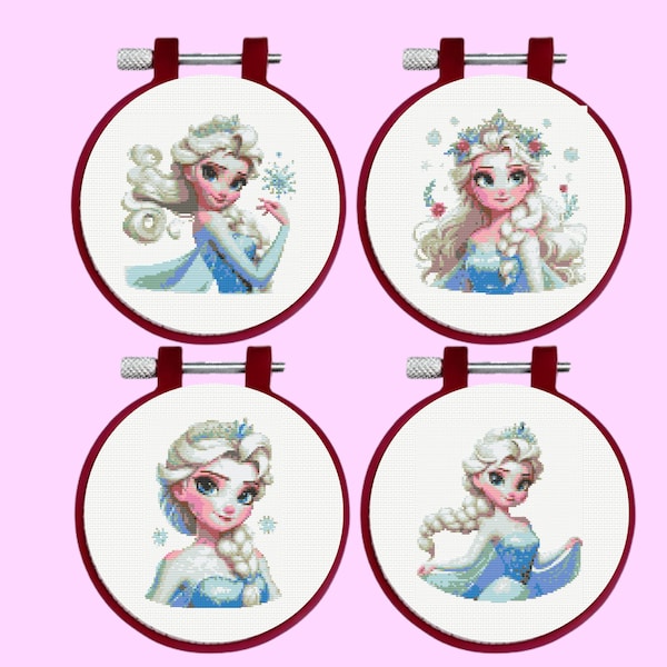 Elsa Cross Stitch - Etsy