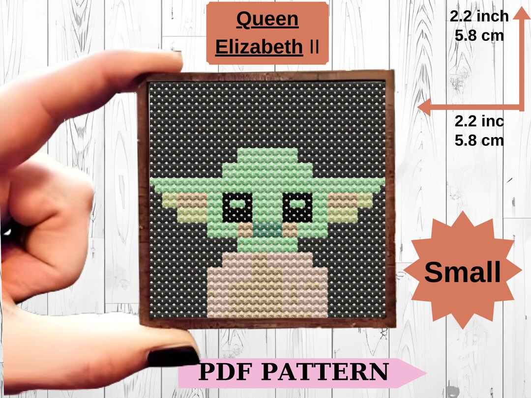Baby Yoda Cross Stitch Pattern, Star Wars Cross Stitch Pattern, Yoda ...
