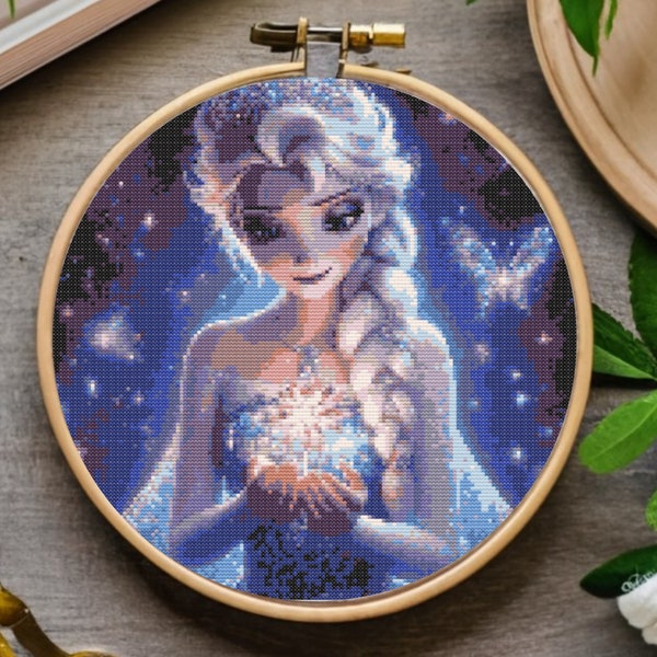 Elsa Cross Stitch - Etsy