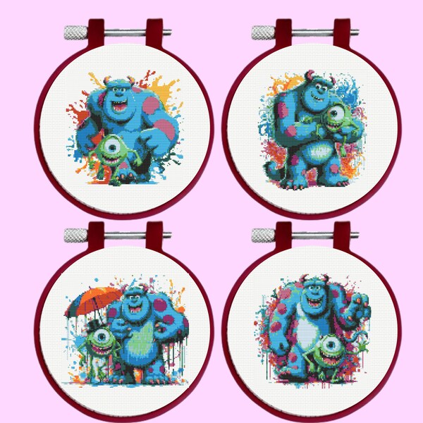 Monster Cross Stitch - Etsy