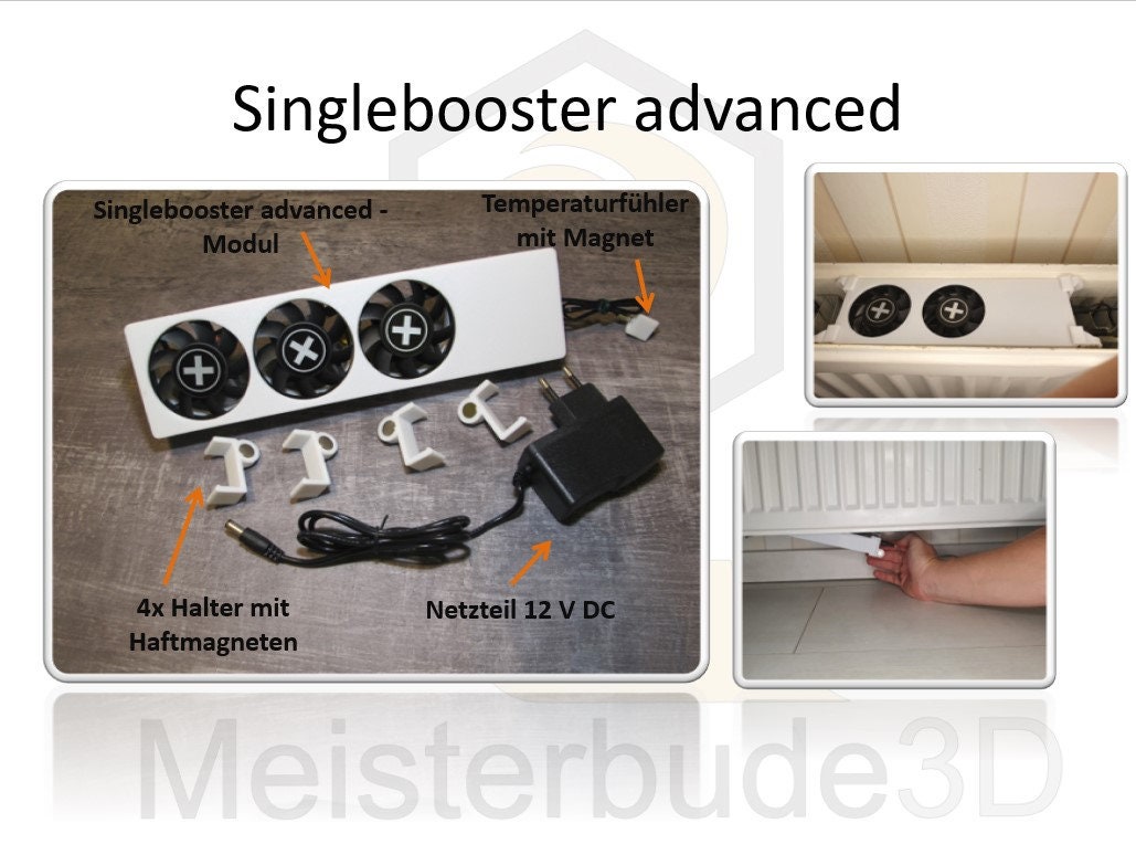 Heizkörperventilator Automatik / Heizkörper Lüfter / Booster / Radiator ...