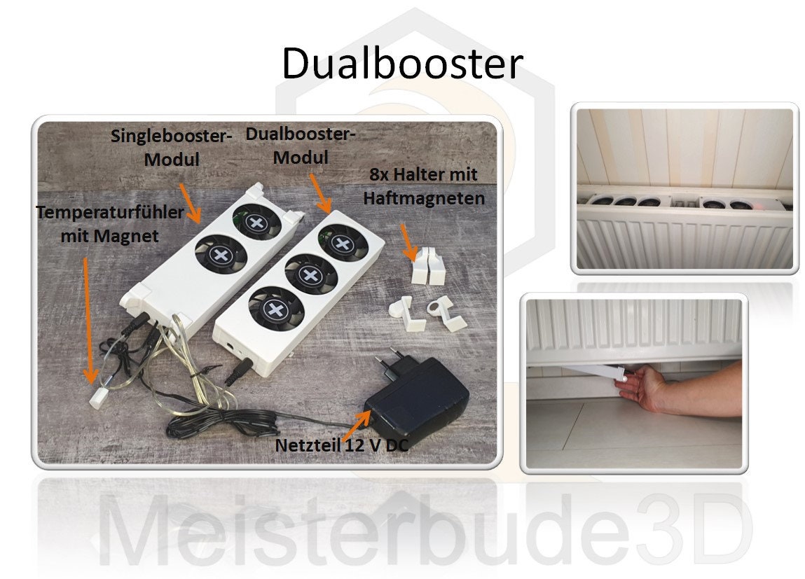 Heizkörperventilator Automatik / Heizkörper Lüfter / Booster / Radiator ...