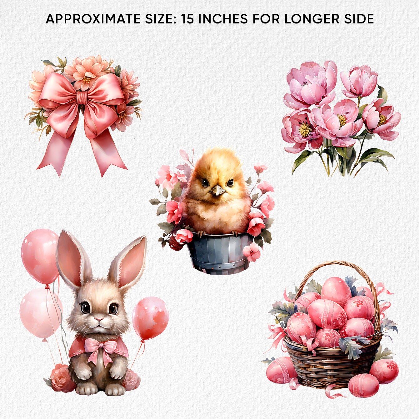 Watercolor Easter Clipart, Instant Download, Easter Download, Bunny ...