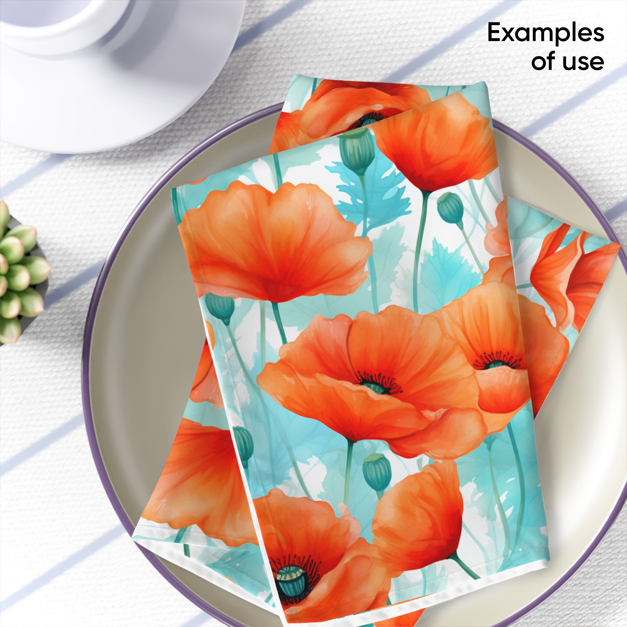 Poppy Digital Paper, Printable Poppy, Seamless Pattern, Poppy Seed ...