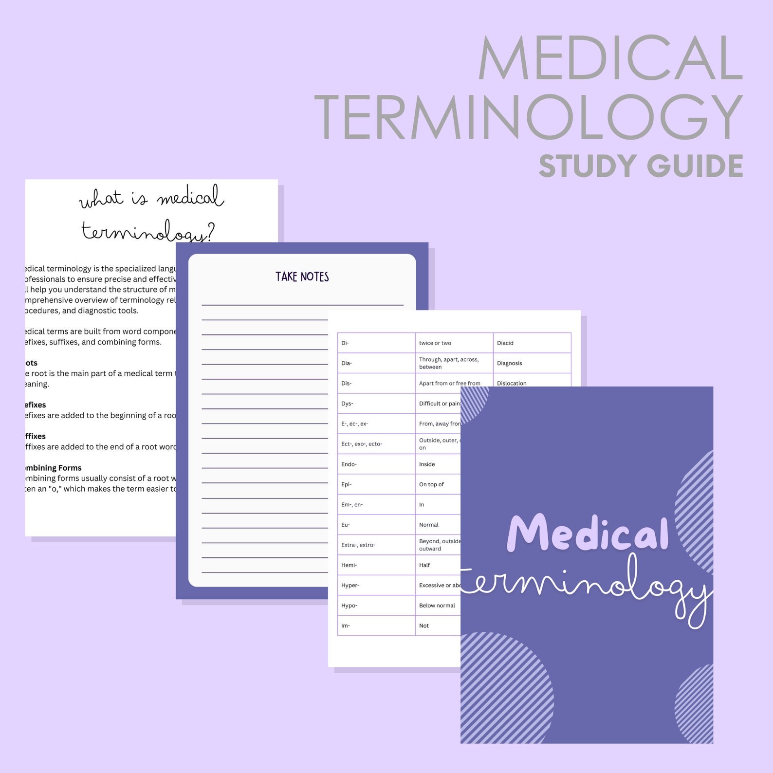 Medical Terminology Study Guide - Etsy