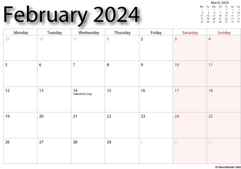 Printable Calendar 2024 | Monthly Planner 2024 | A4, A3 | Landscape ...