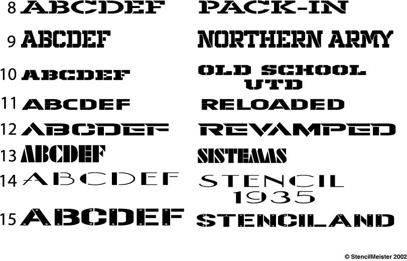 Personalised Custom Image Stencils, Custom Symbol Stencils, Custom Text ...