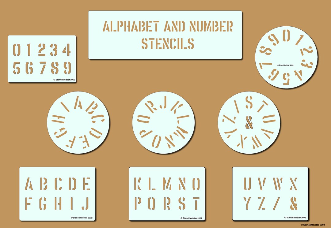 Alphabet Stencils & Number Stencils - Stencil for Furniture, Fabric ...